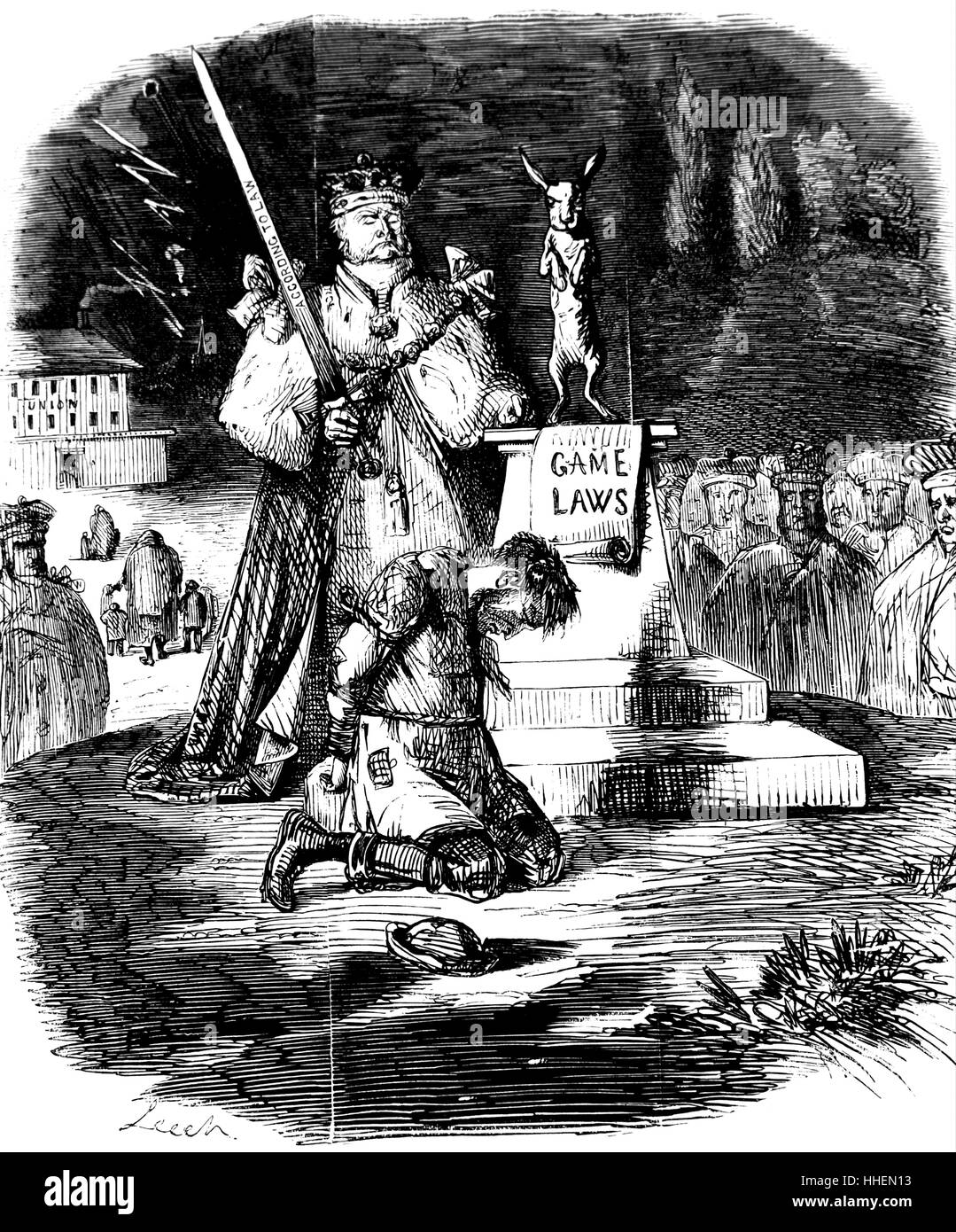 Punch cartoon 1888,commenting on the Game laws. (statutes which ...