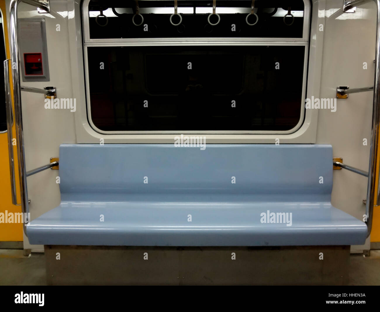 Seat inside subway Stock Photo - Alamy