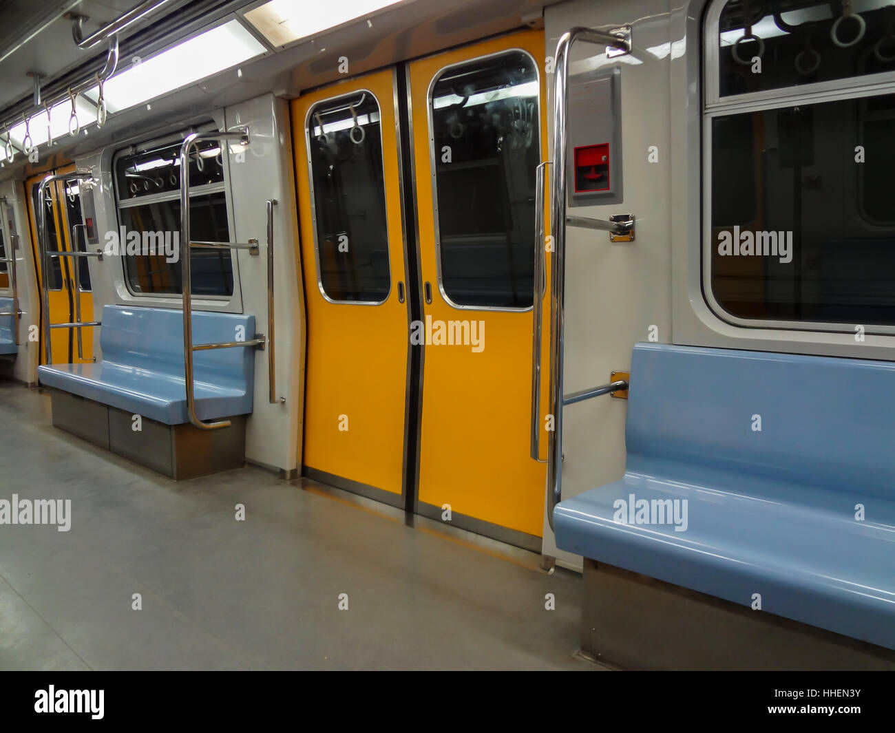 Full view inside subway Stock Photo - Alamy