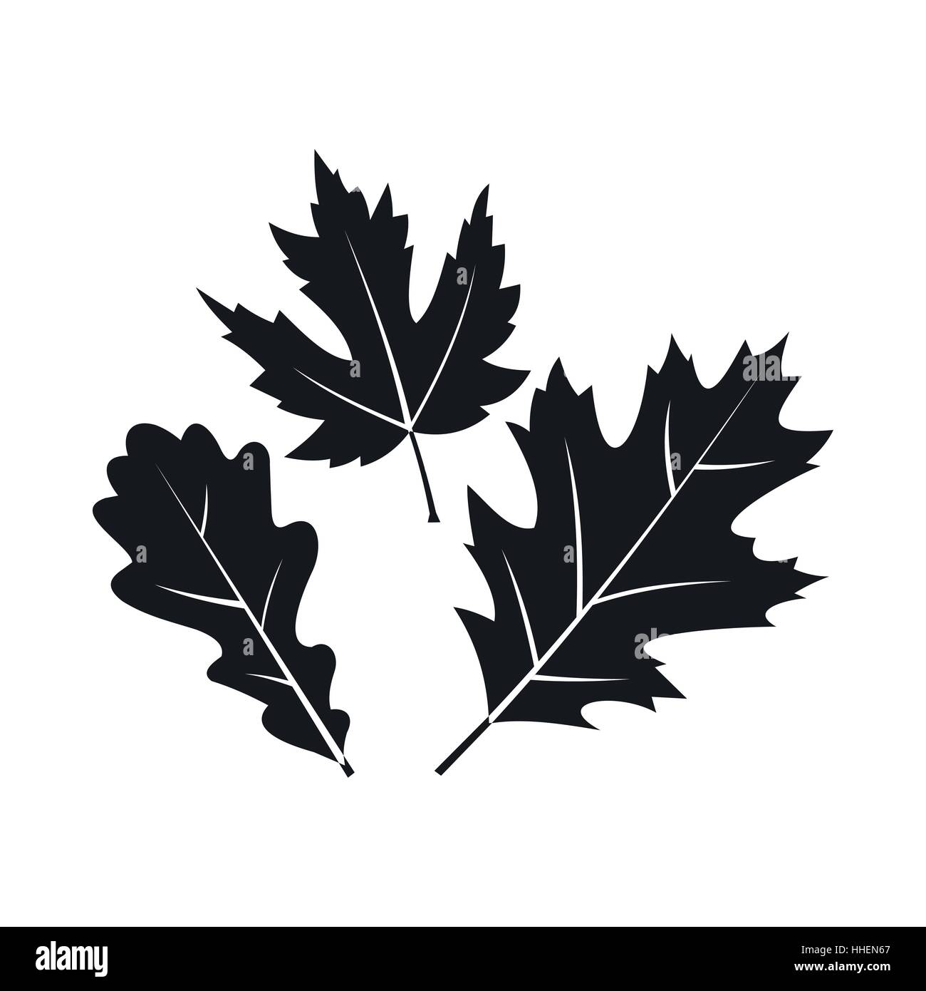 Autumn leaves icon, simple style Stock Vector Image & Art - Alamy