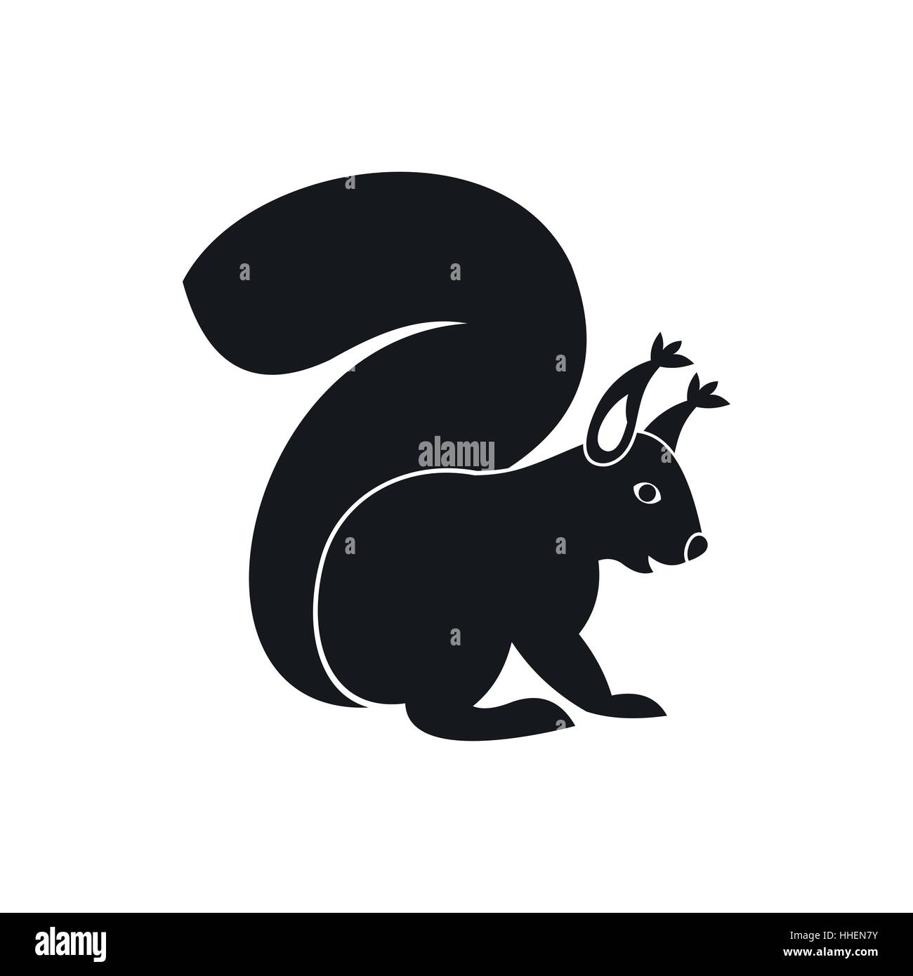 Squirrel icon in simple style Stock Vector Image & Art - Alamy