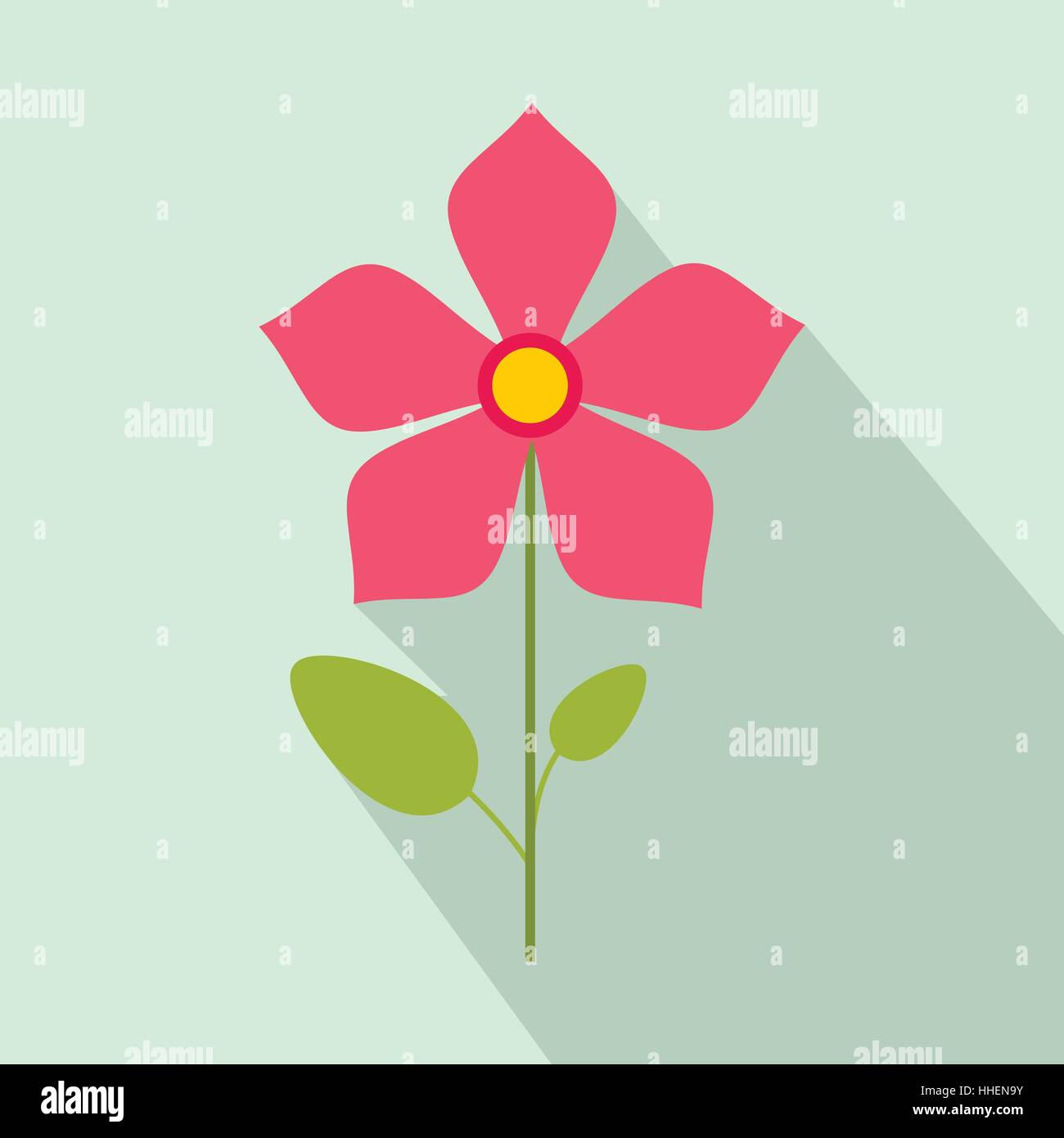 Pink flower icon, flat style Stock Vector Image & Art - Alamy