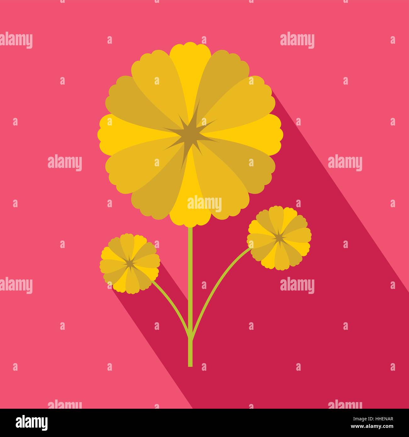Yellow flower in detail Stock Vector Images - Alamy