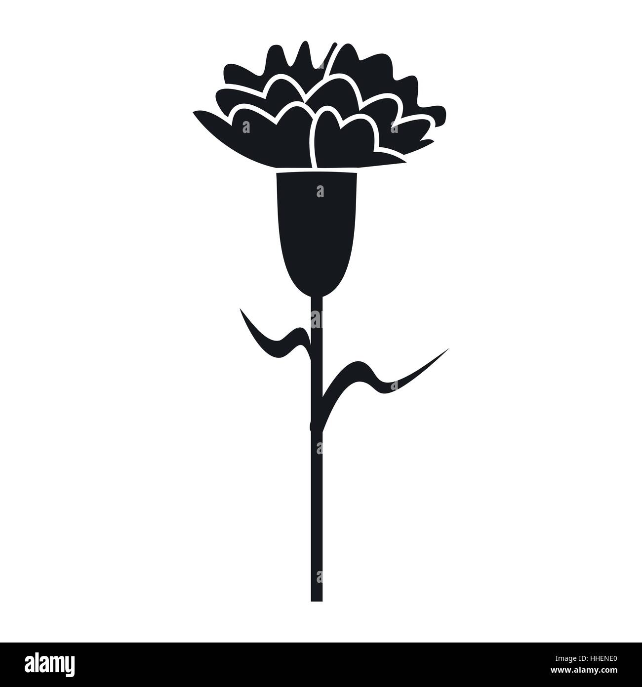 Carnation icon in simple style Stock Vector Image & Art - Alamy