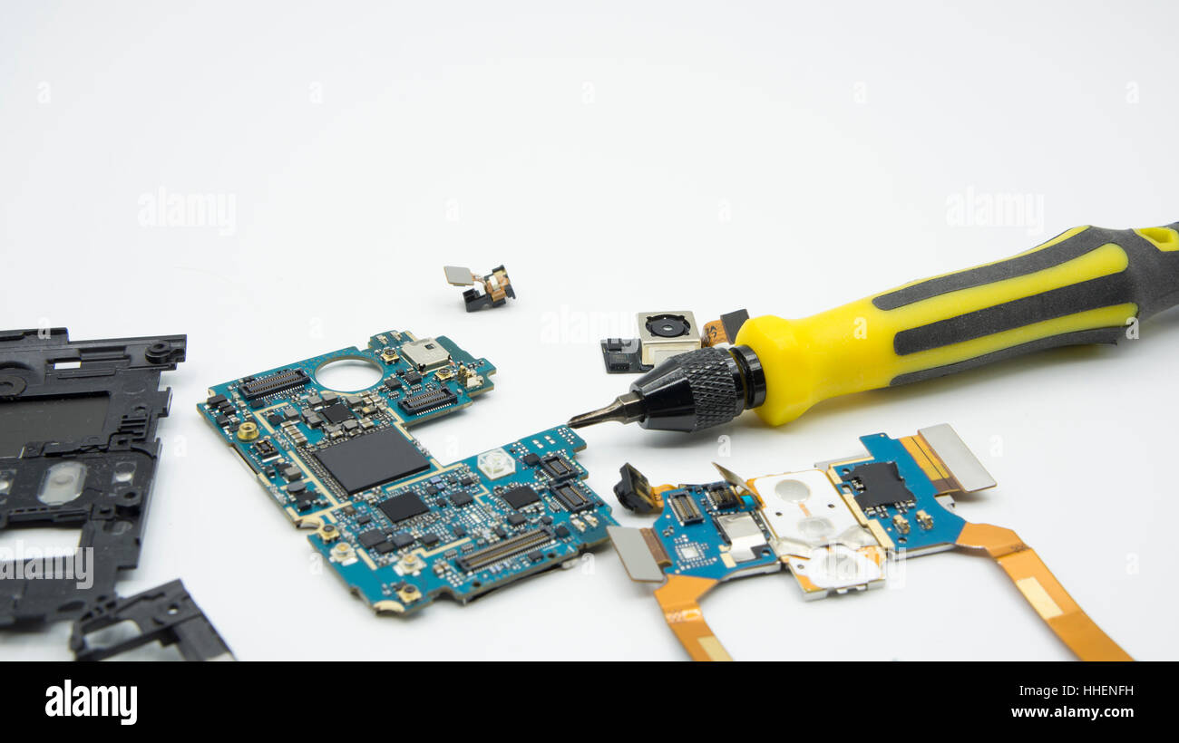 IC damage fix electronic broken Stock Photo - Alamy