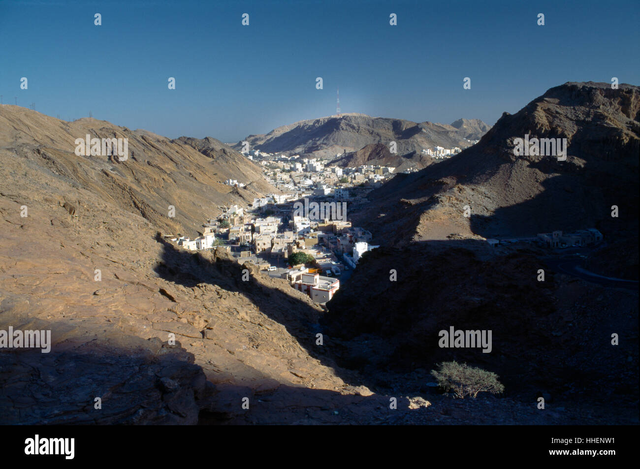 Hamriya Oman Houses Surrounded By Hills Stock Photo - Alamy