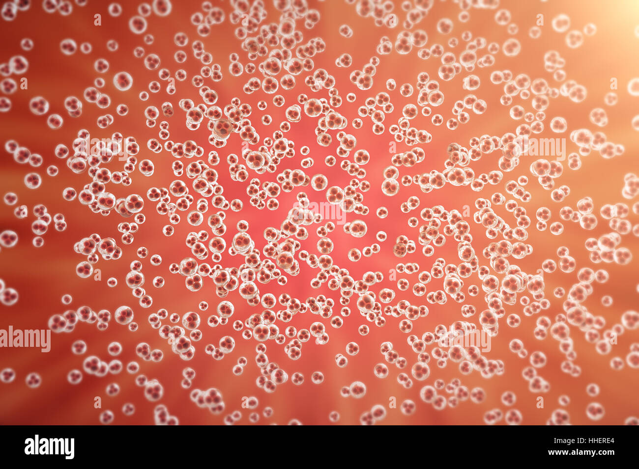 Red cell background. Life and biology, medicine scientific, molecular ...