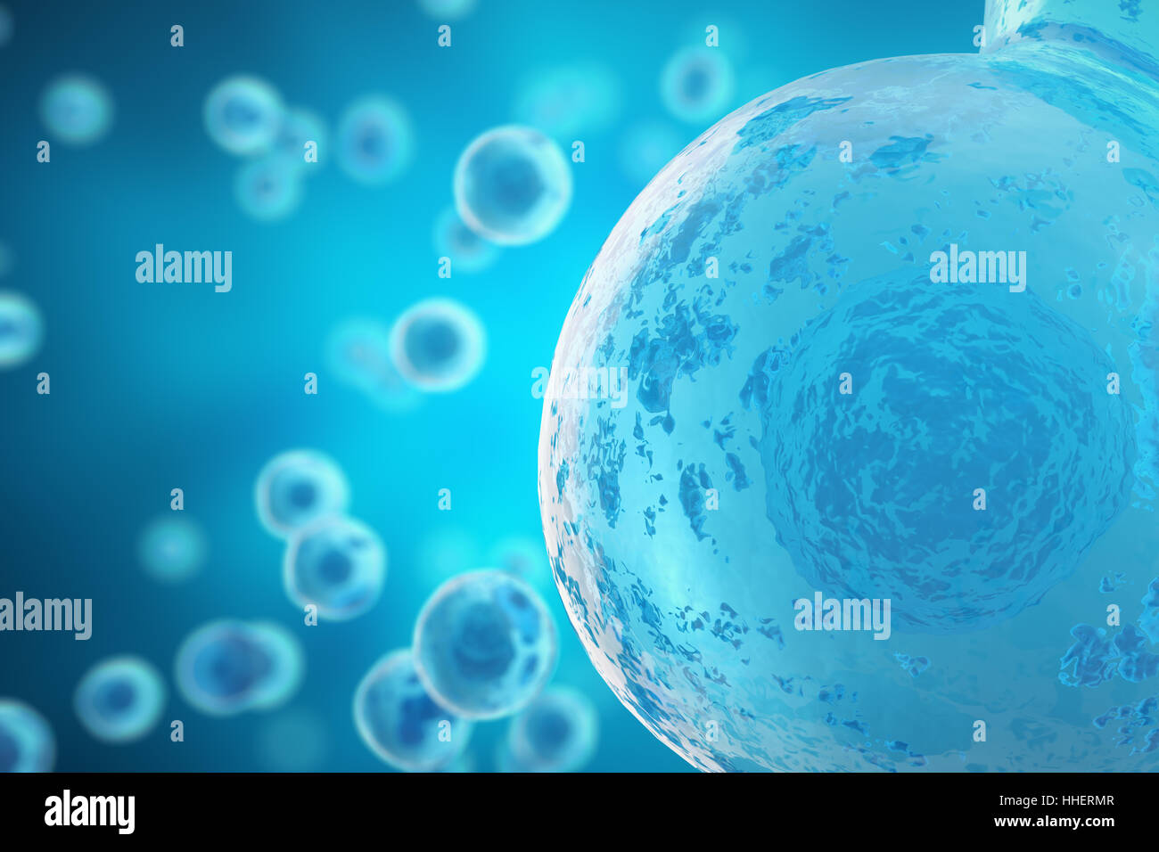 Blue cell background. Life and biology, medicine scientific, molecular ...