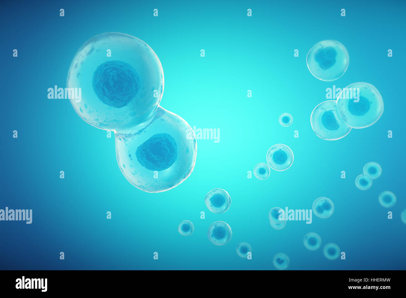 Blue cell background. Life and biology, medicine scientific, molecular ...