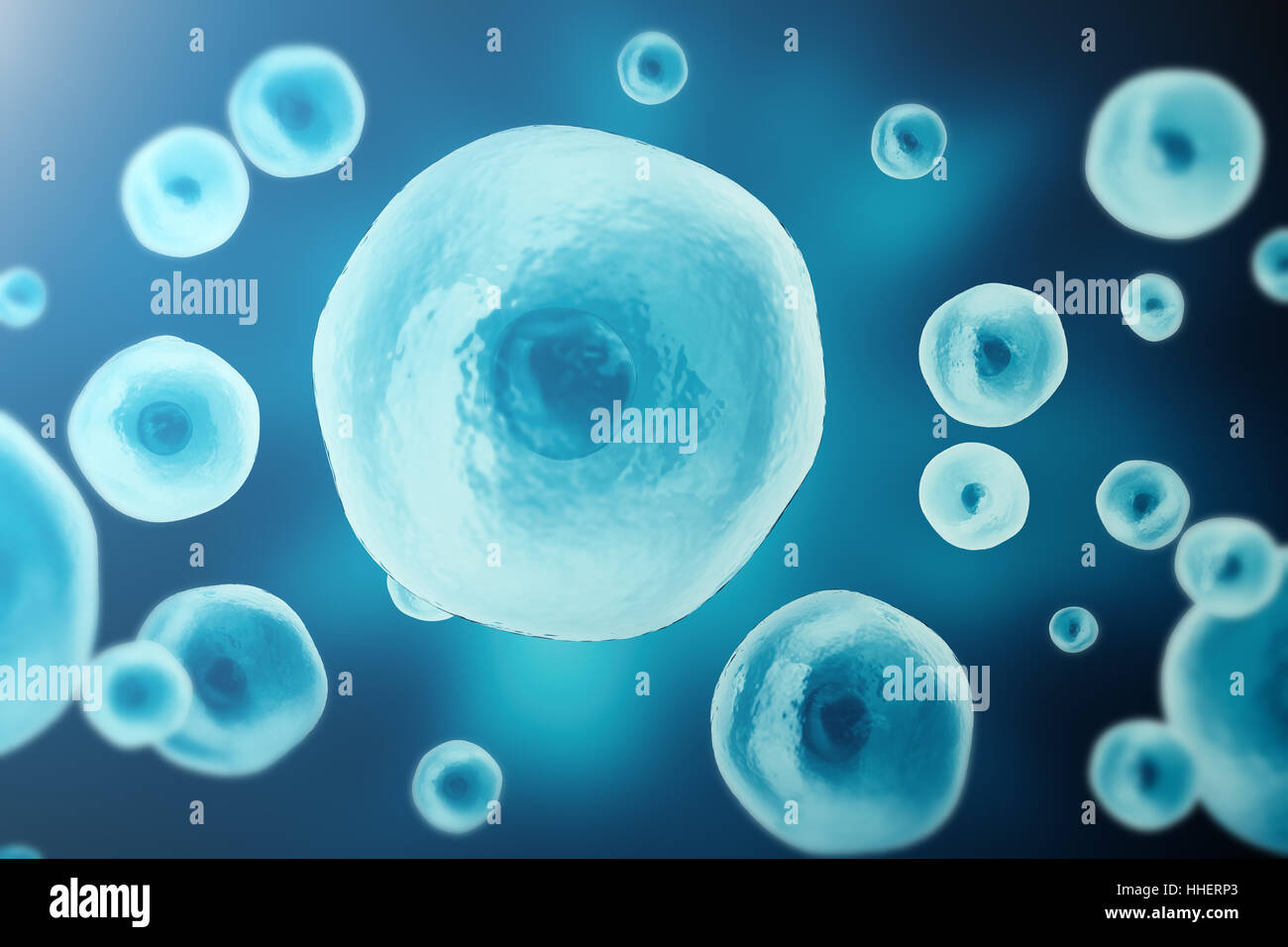 Blue cell background. Life and biology, medicine scientific, molecular ...