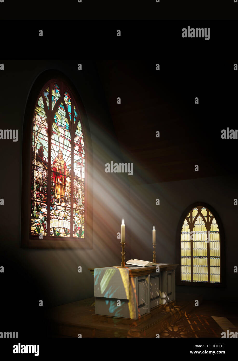 church, altar, interior, candles, light, church, altar, interior ...