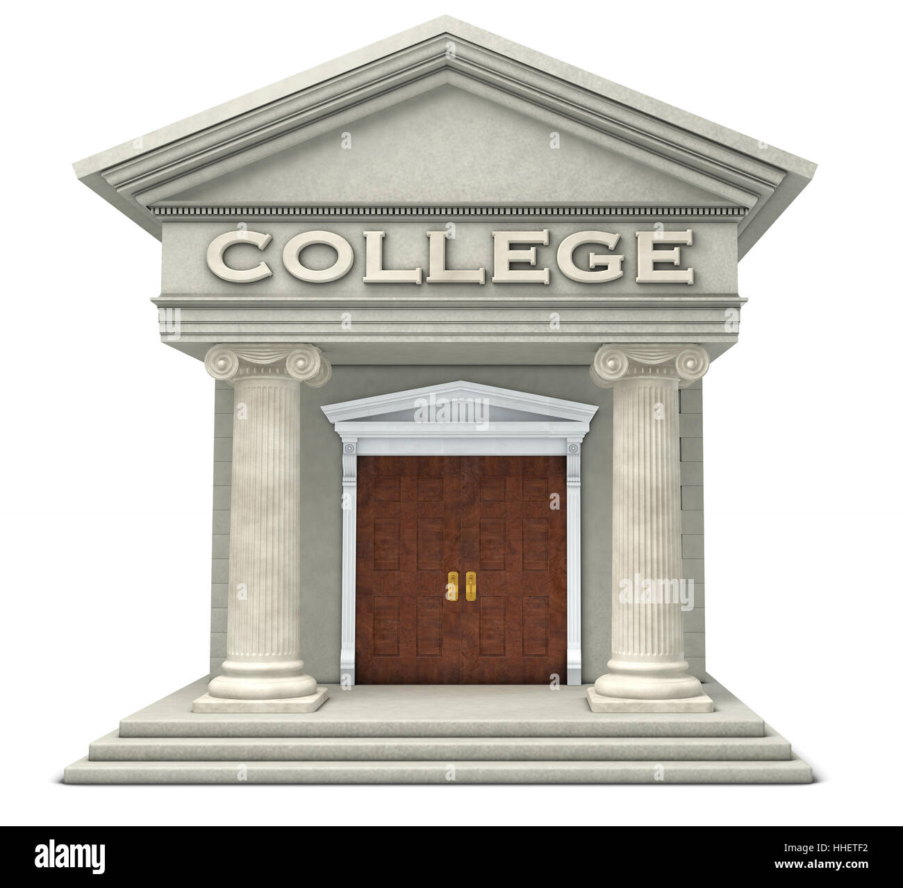 education, columns, entrance, facade, style of construction ...