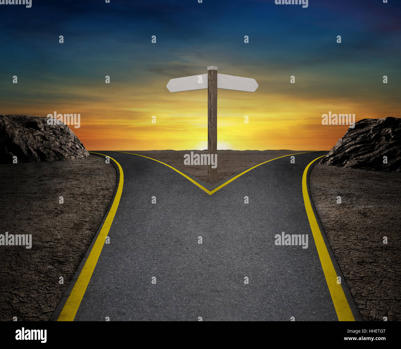 desert, wasteland, sunset, directions, decision, landscape, scenery ...