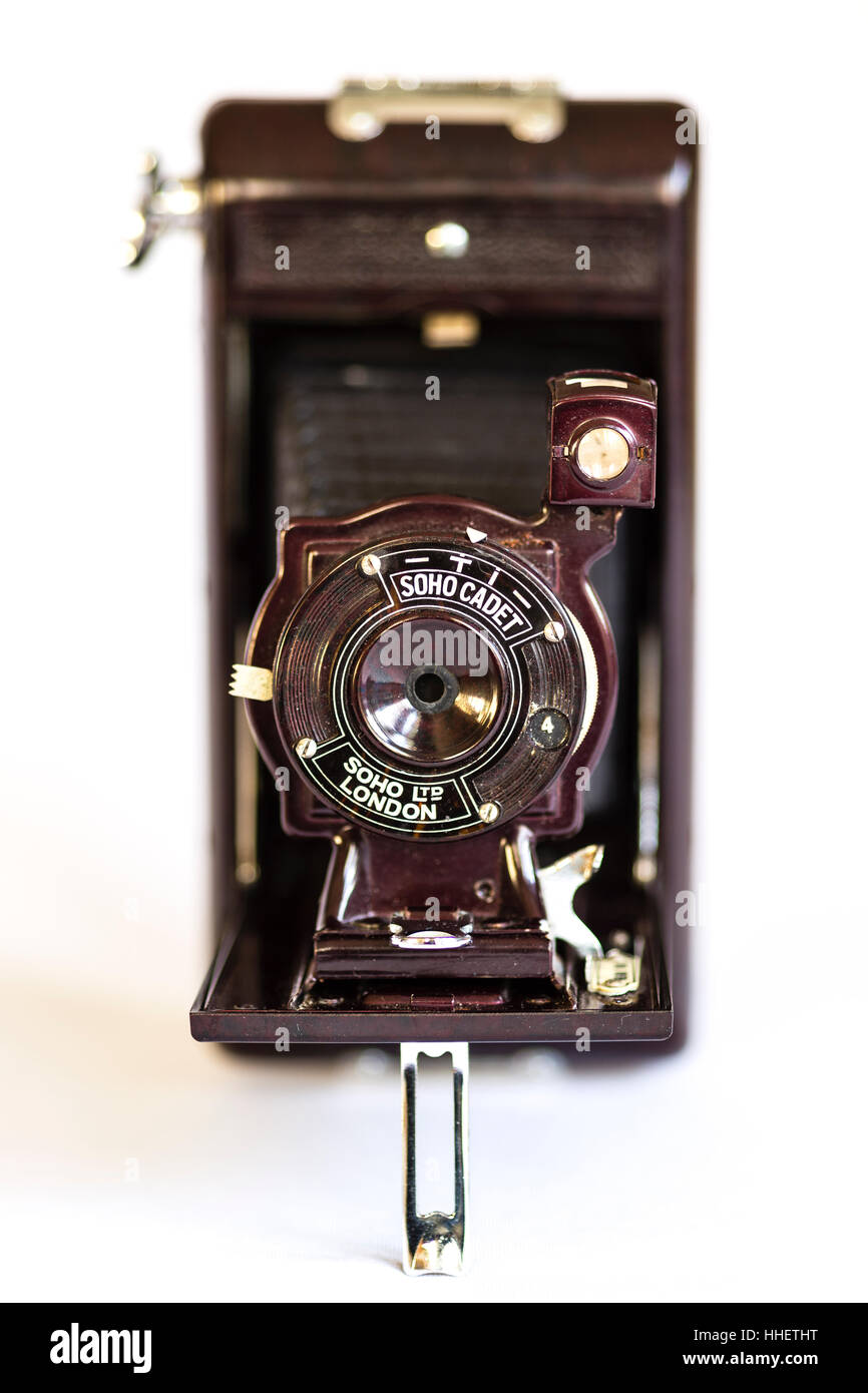 Front on View of a Vintage Camera Stock Photo - Alamy