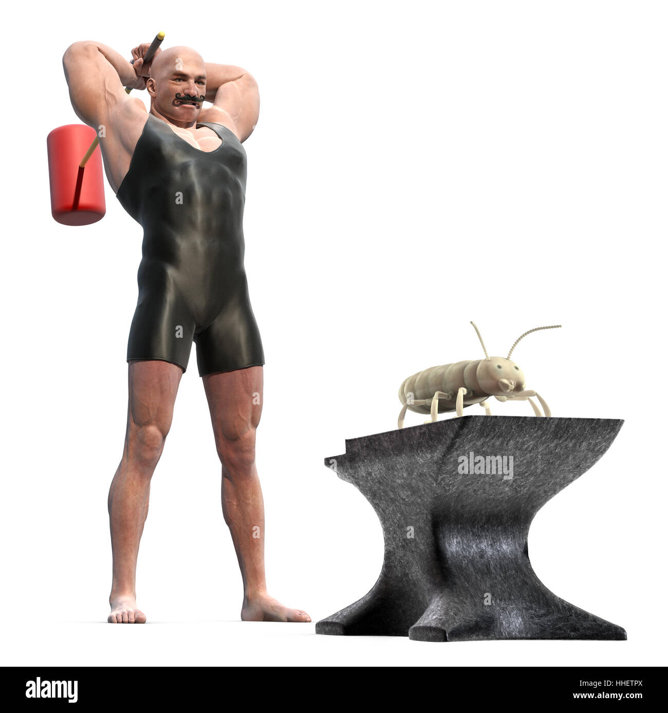 danger, bug, anvil, control, mallet, termite, man, smash, batter ...