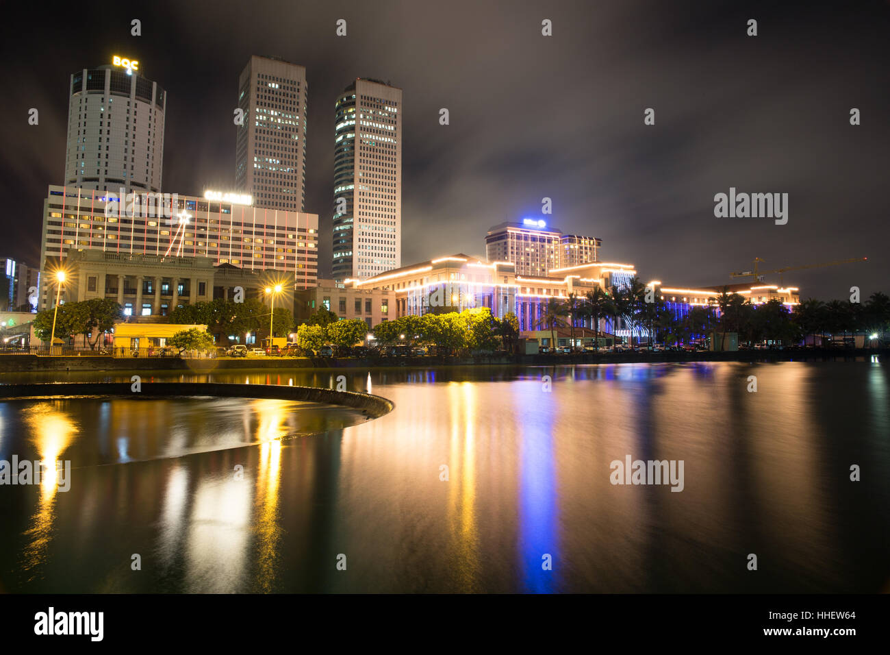 night shot in Colombo Stock Photo - Alamy