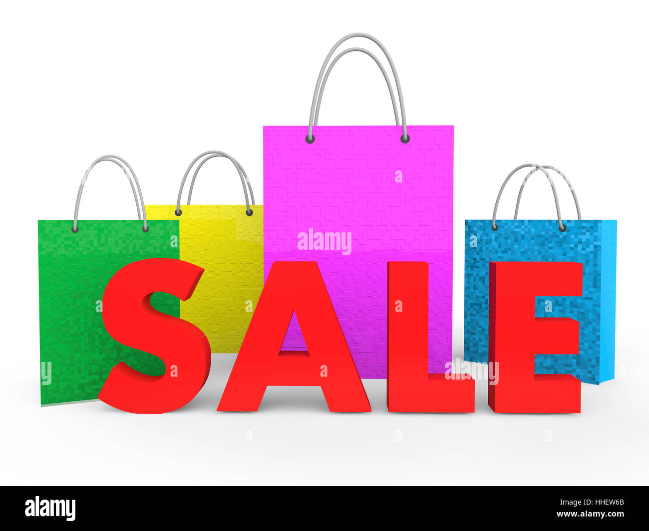 White red shopping bags sale hi-res stock photography and images - Alamy