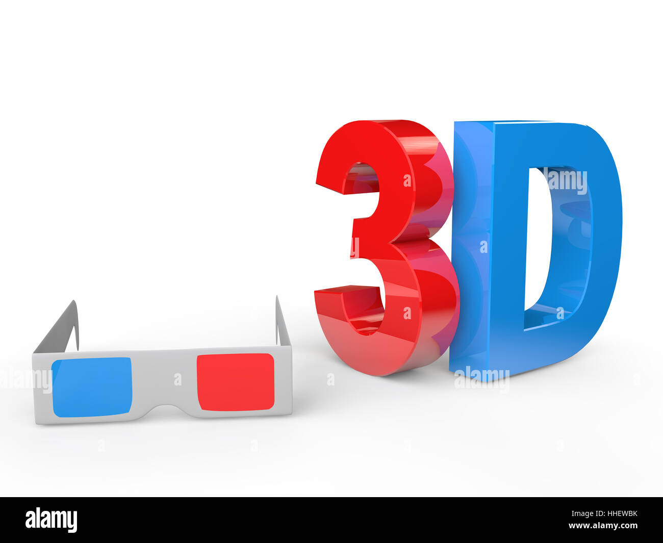 3d glasses and text Stock Photo - Alamy