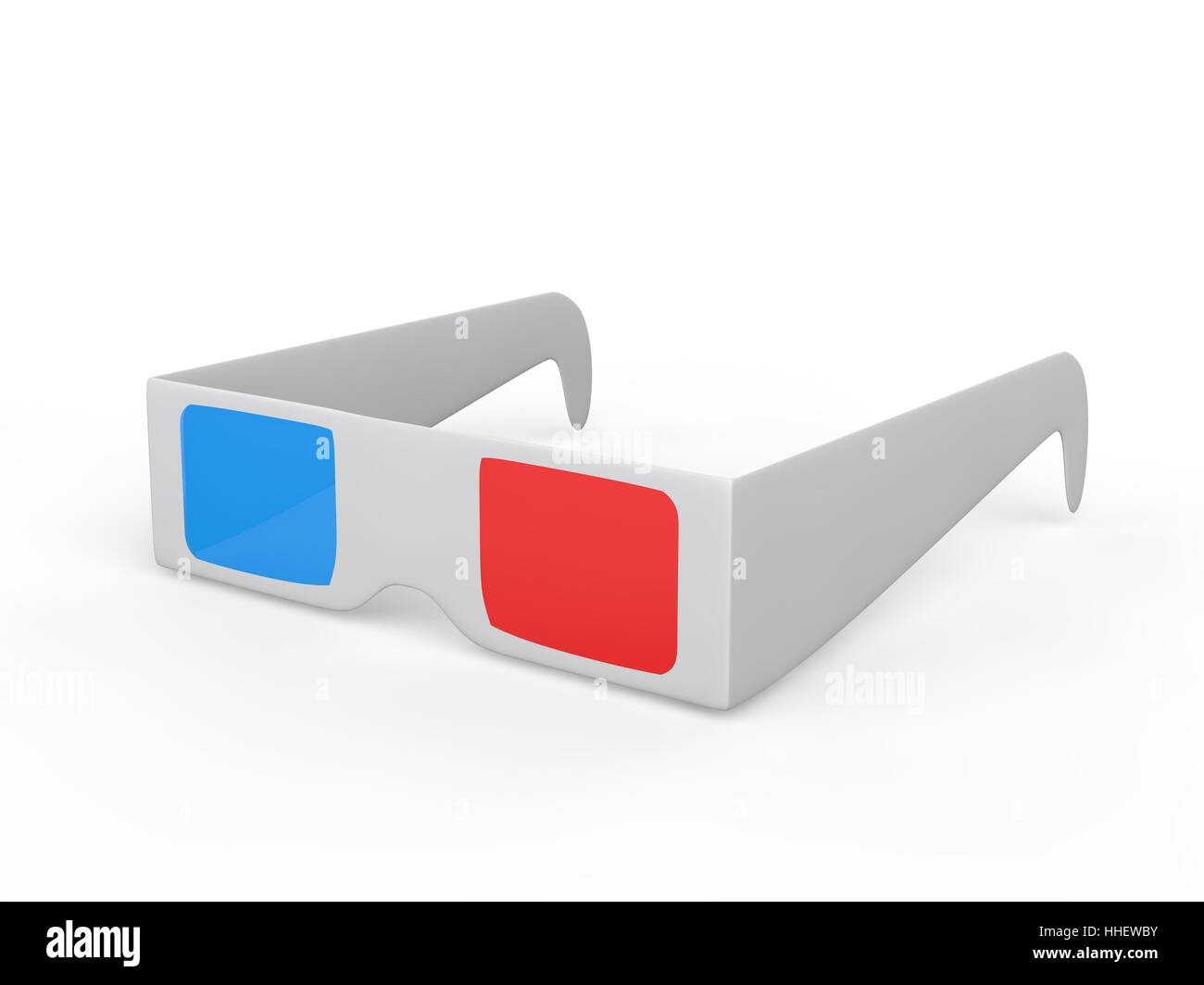 3d render of 3d glasses isolated on white background Stock Photo - Alamy