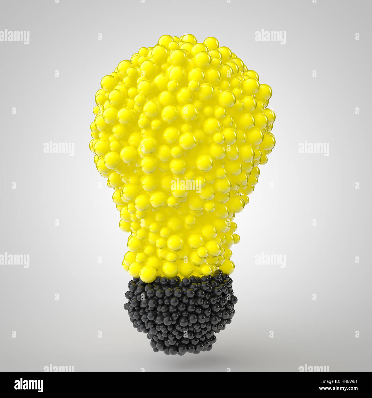 3d spheres arranged in bulb form Stock Photo - Alamy