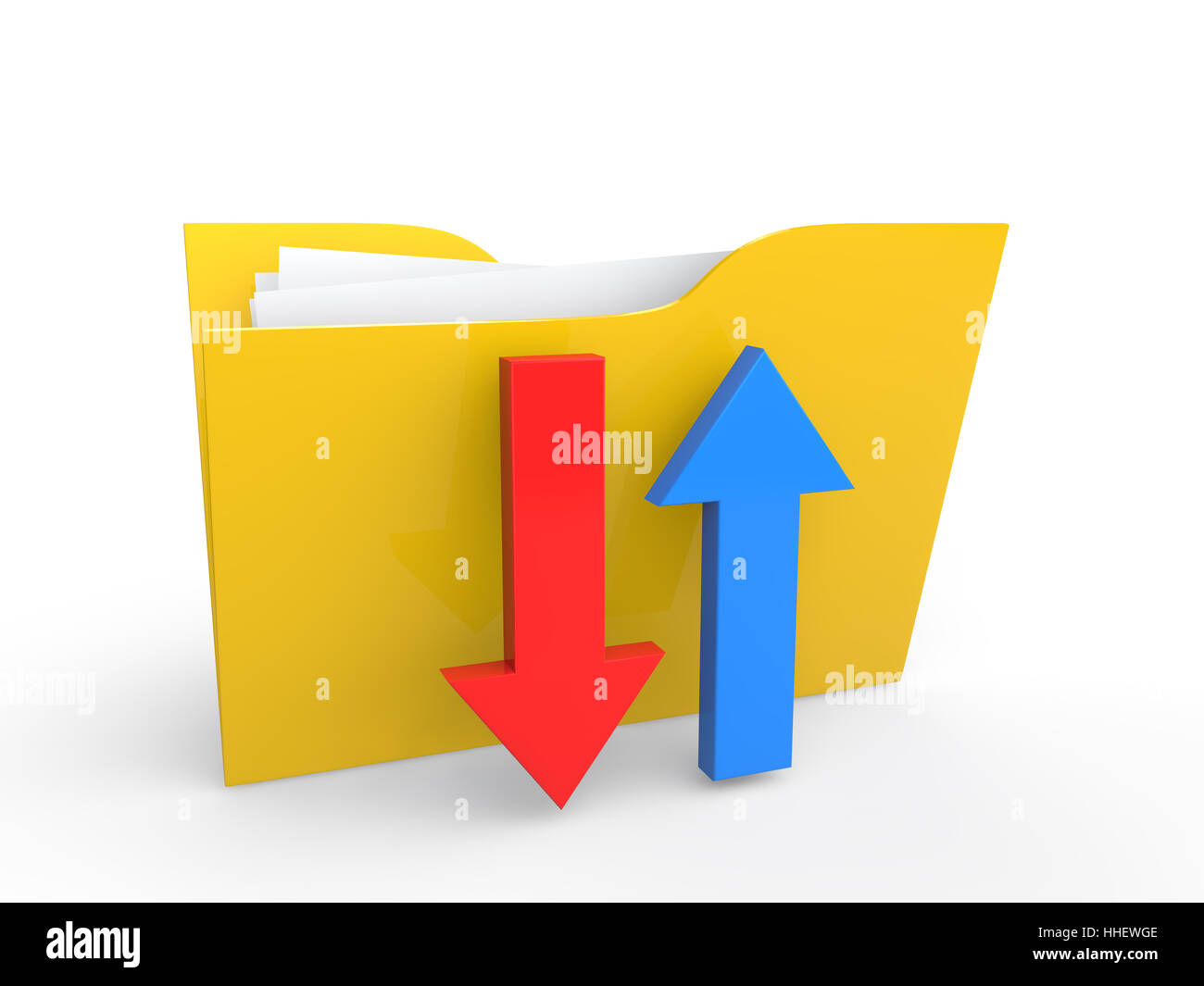 Download file folder icon 3d Cut Out Stock Images & Pictures - Alamy