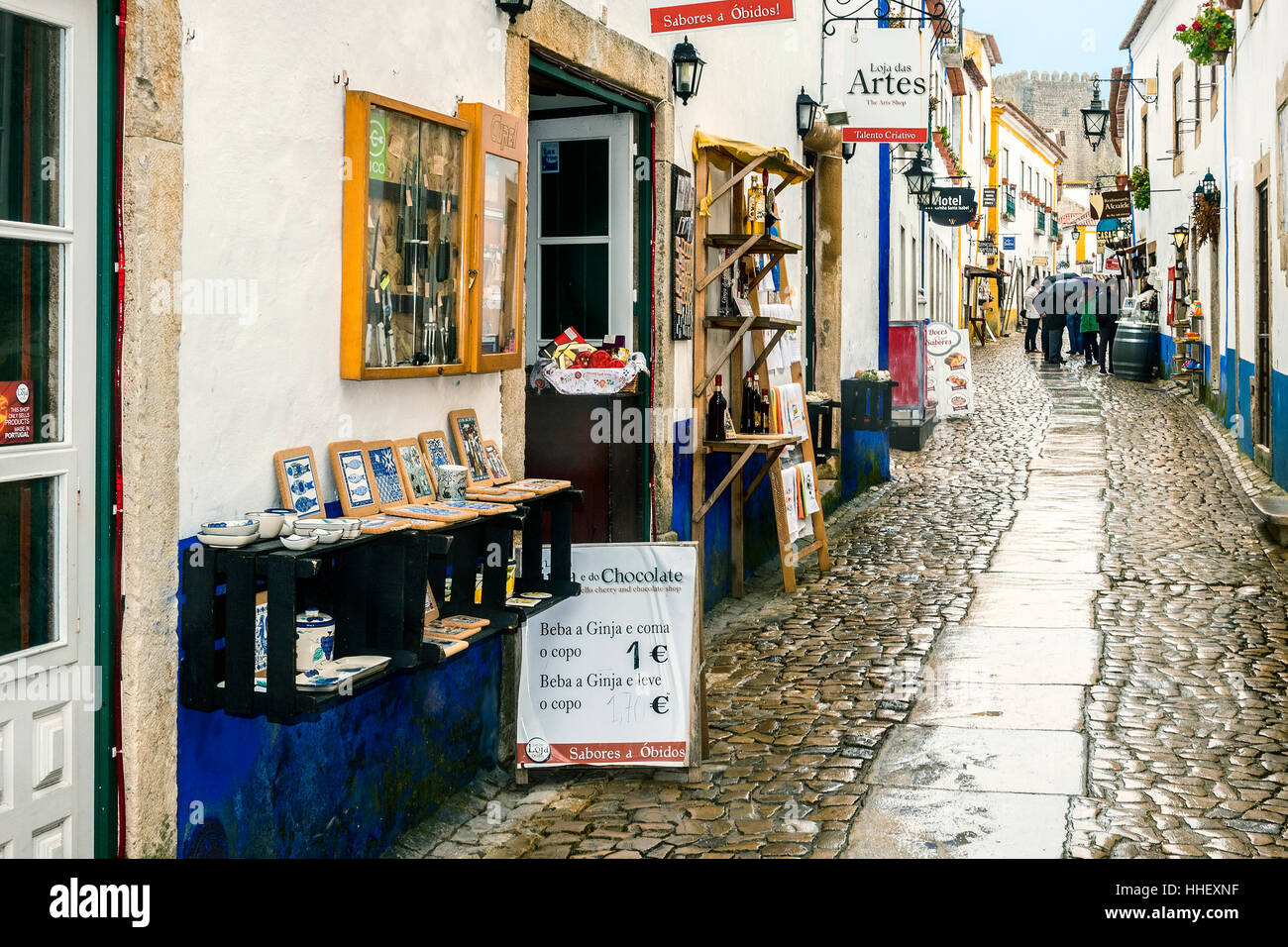 Shopping Outlets Obidos Town Portugal Stock Photo - Alamy