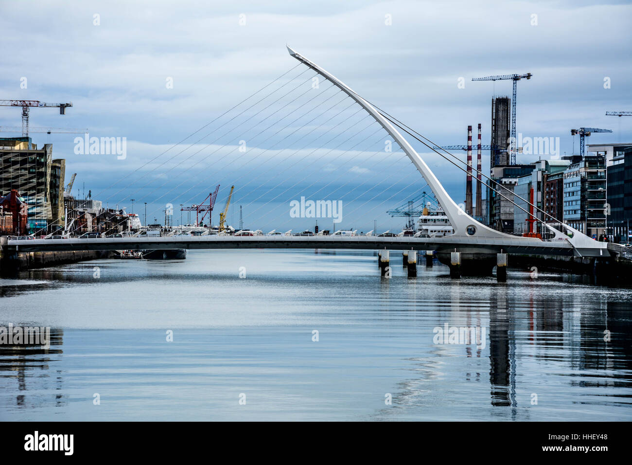 From River Liffey Samuel Beckett bridge Stock Photo - Alamy