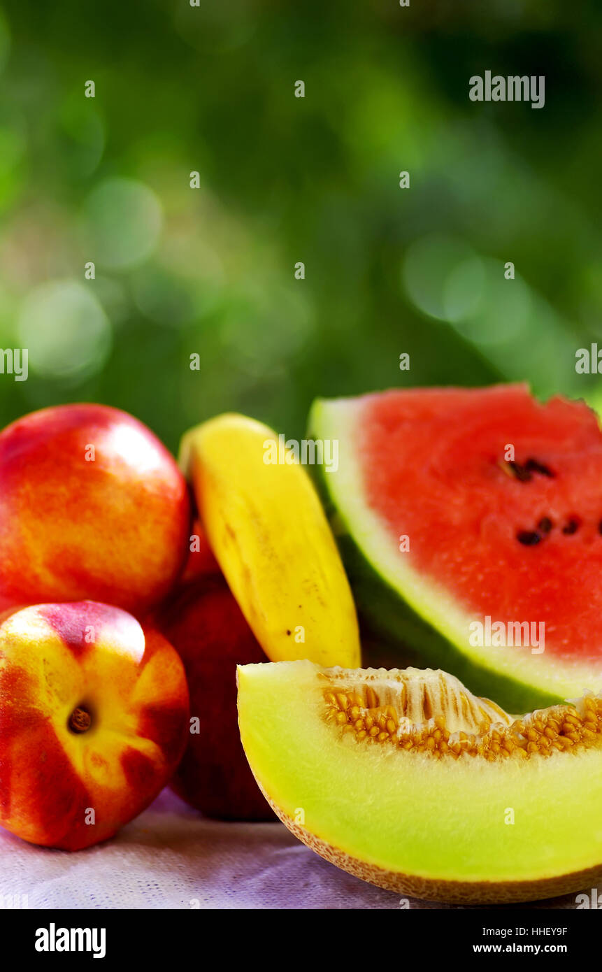 fruit, mixed, melon, nutrient, orange, food, aliment, sweet, colour ...