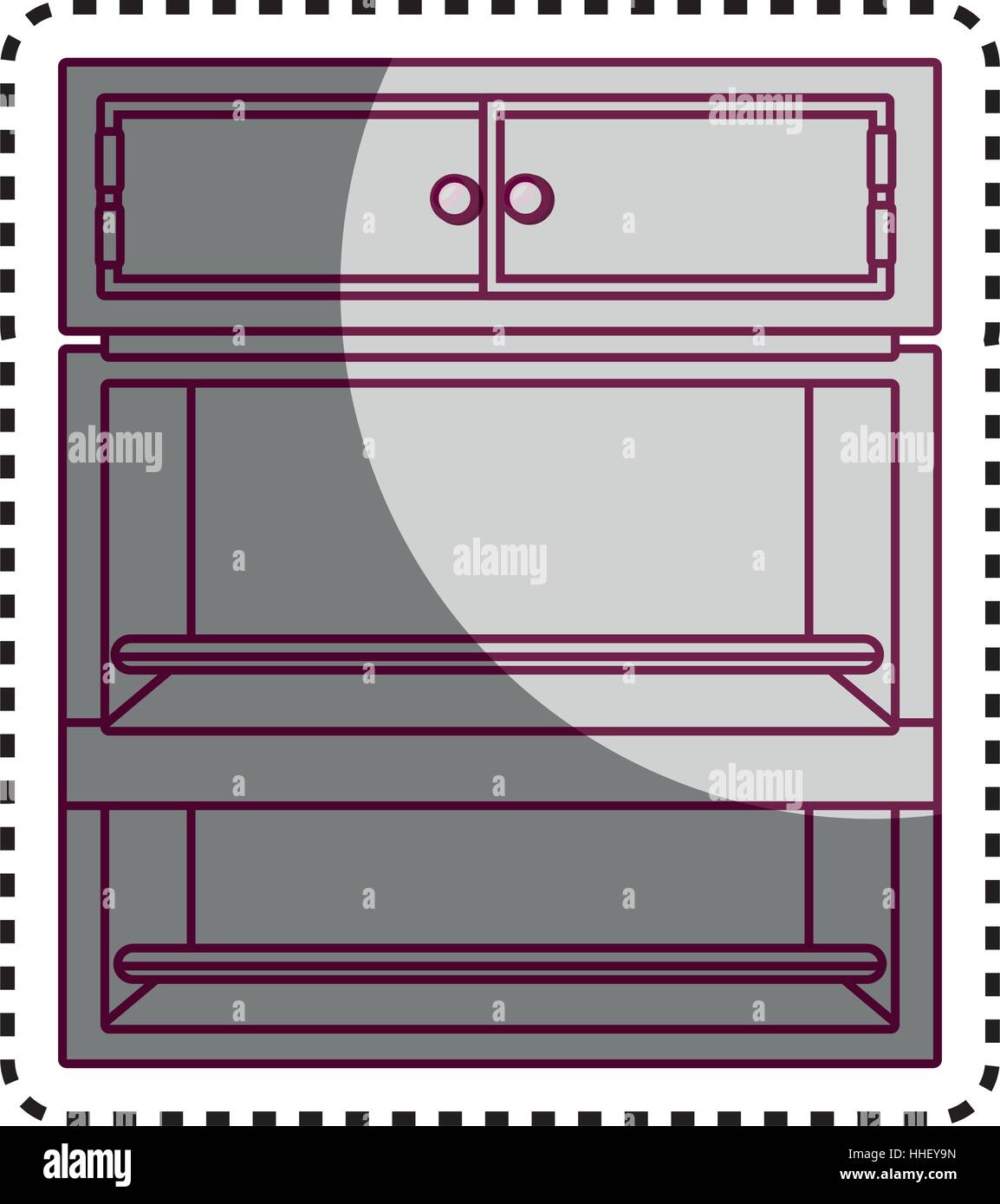 Kitchen chest of drawers vector illustration design Stock Vector Image ...