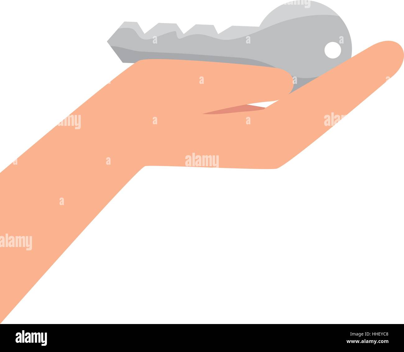 hand human with keys vector illustration design Stock Vector Image ...