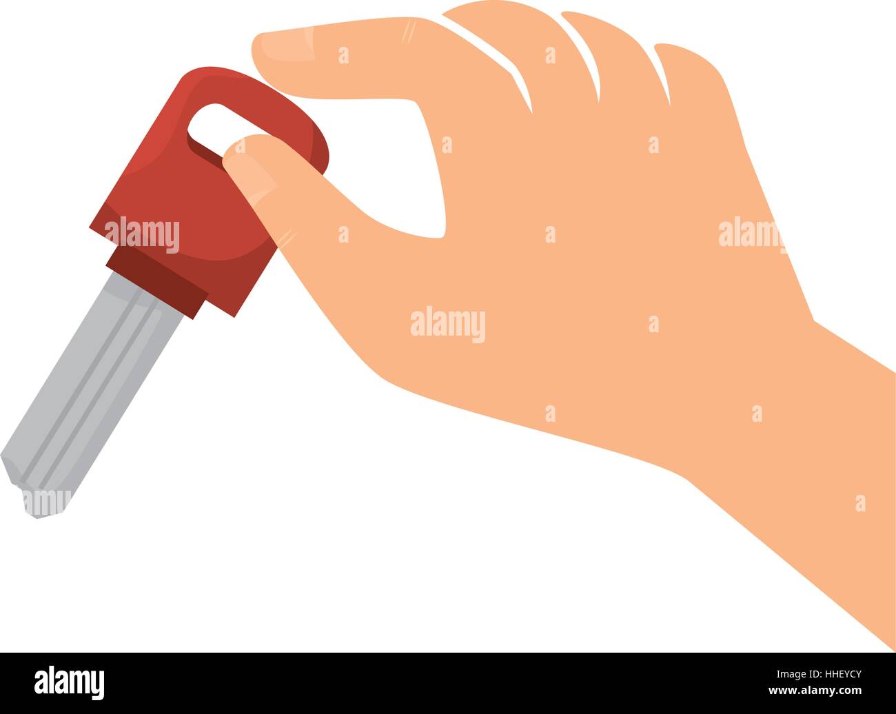 hand human with keys vector illustration design Stock Vector Image ...