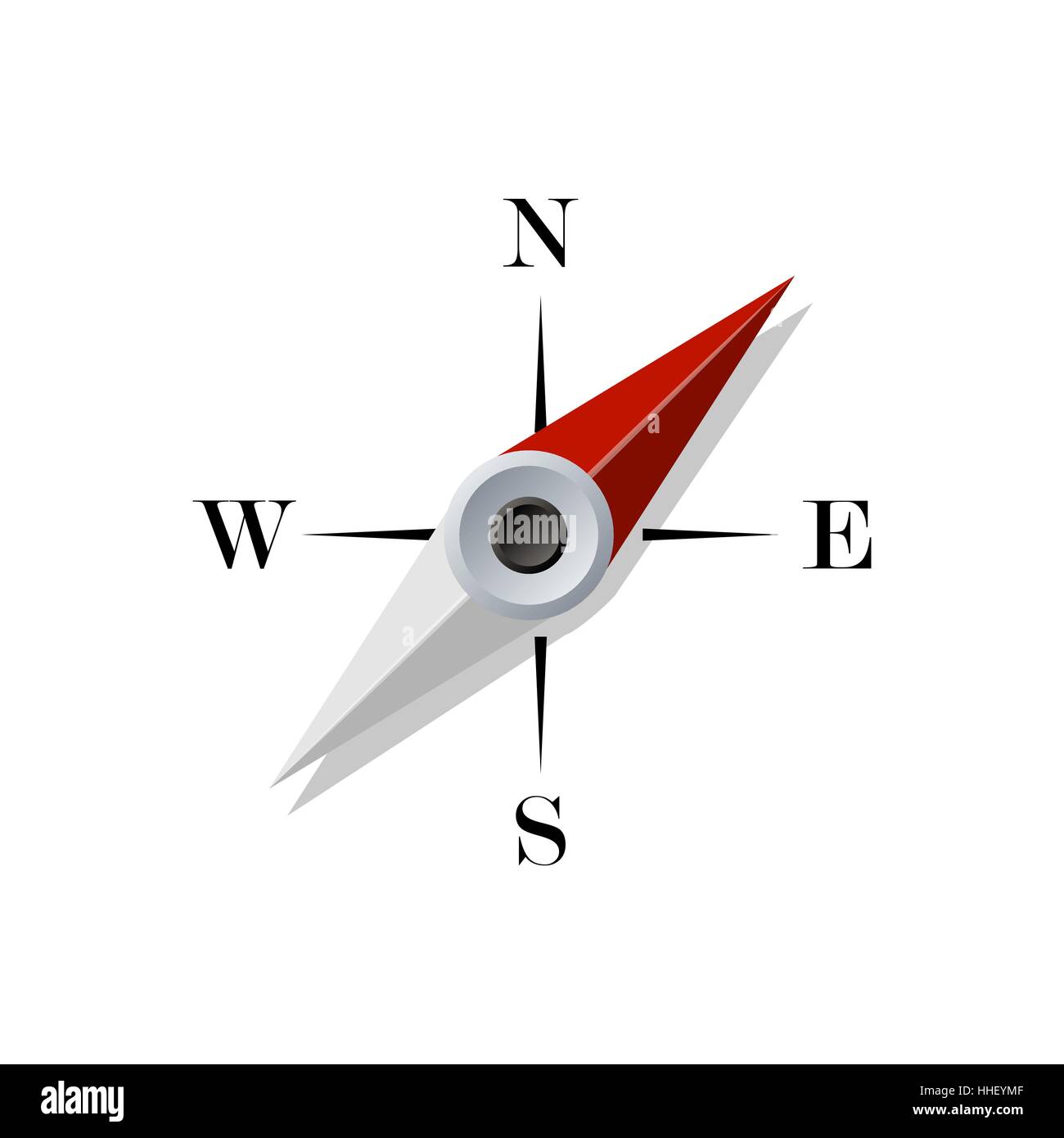 Compass, travel symbol icon on white. Vector Stock Vector Image & Art ...