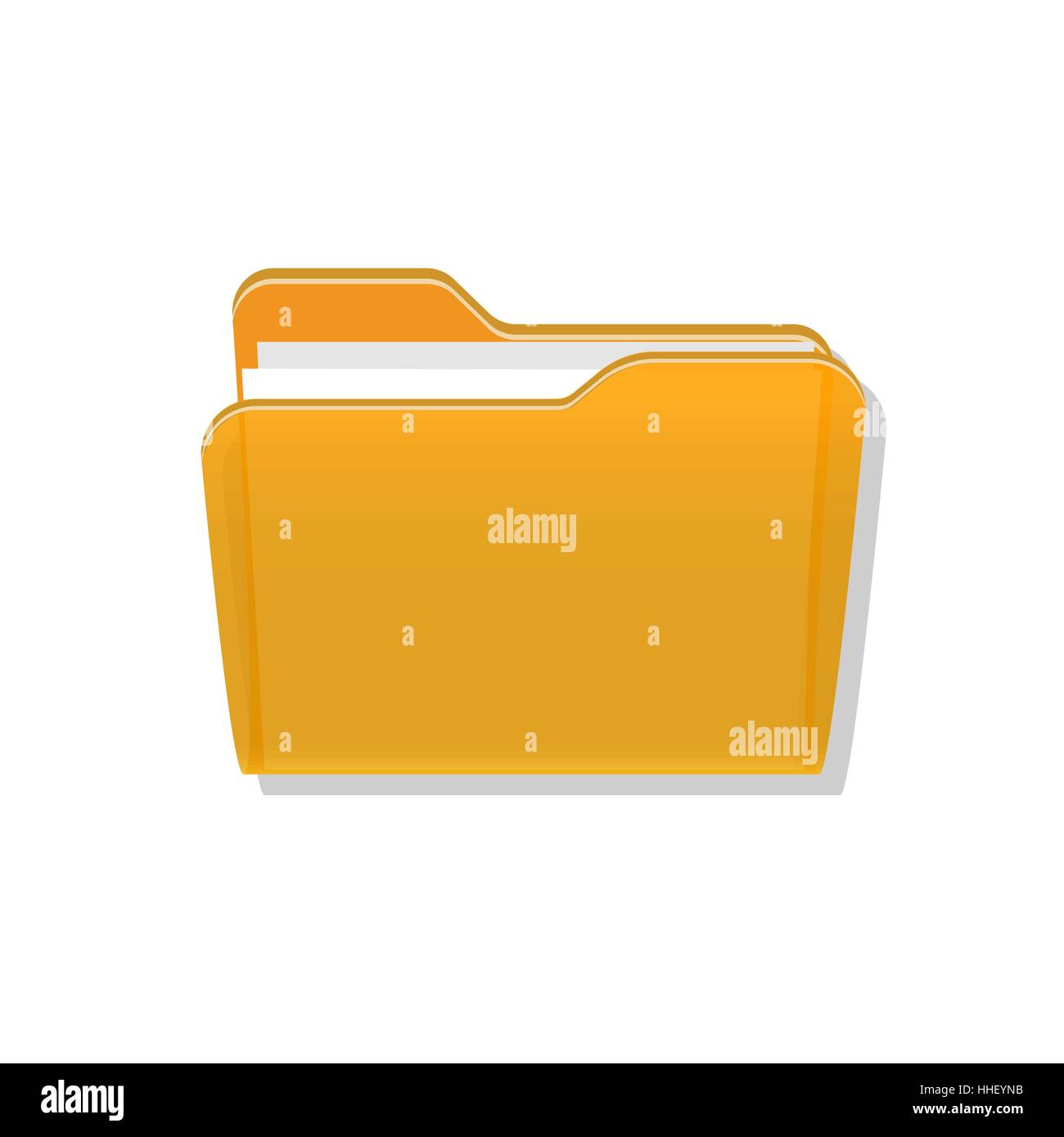 Open folder symbol icon on white. Vector Stock Vector Image & Art - Alamy