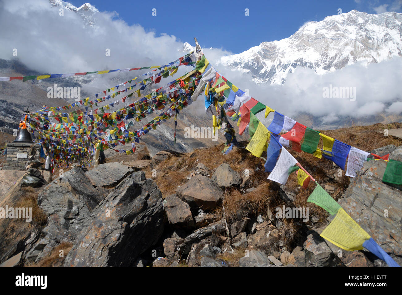 Annapurna South & the Ian Clough/Cesar Payre Bell Shrine at Annapurna ...