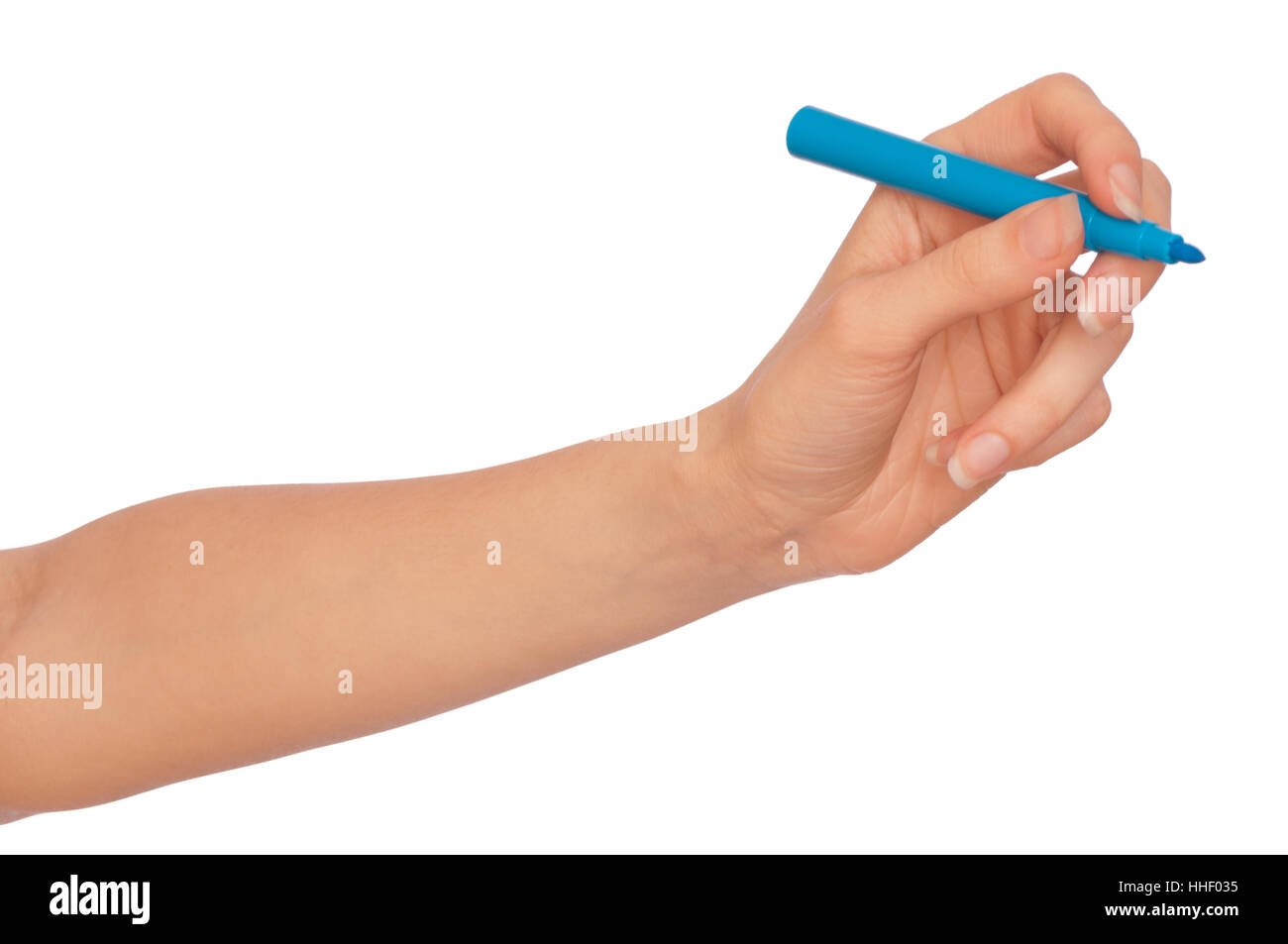 Blue hand write wrote hi-res stock photography and images - Alamy