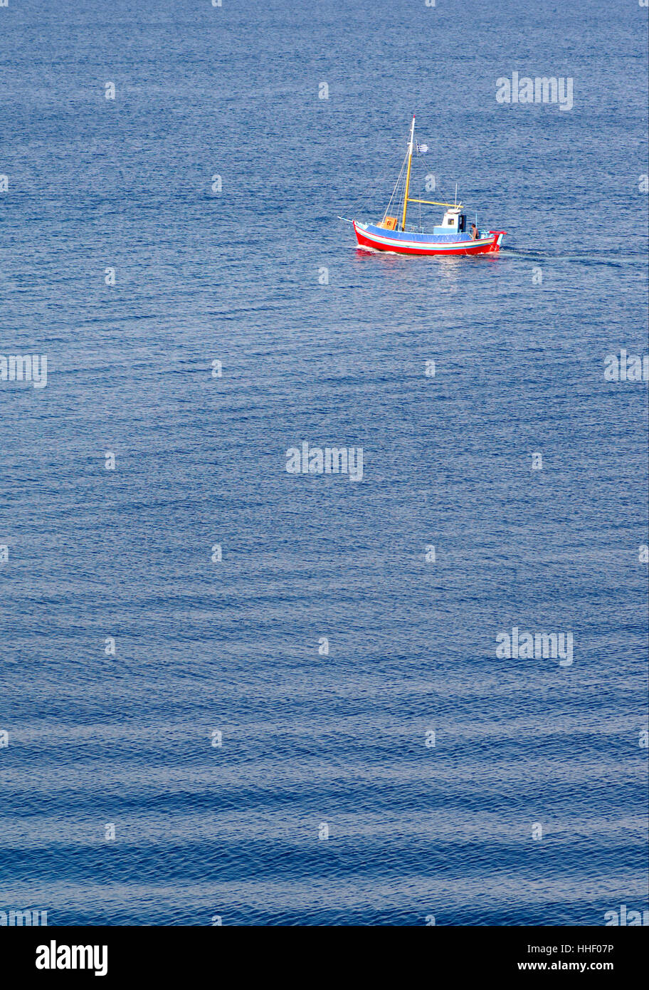 Red Fishing Boat Stock Photo - Alamy