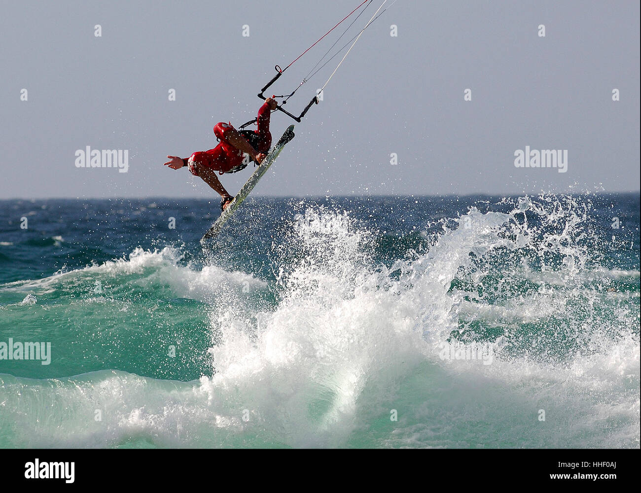 Kitesurfer take off hi-res stock photography and images - Alamy