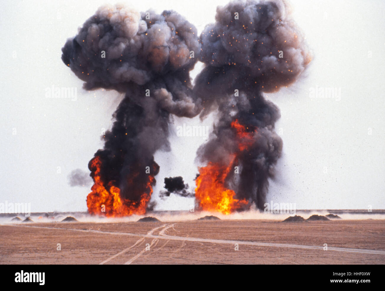 Detonation. Destruction of leaking 122mm GB (sarin)filled rockets under ...