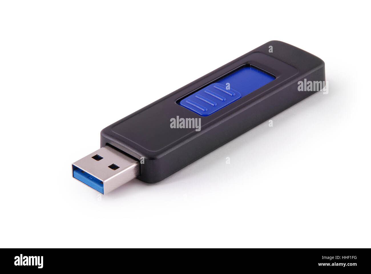 USB memory stick isolated on white. Photo with clipping path Stock ...