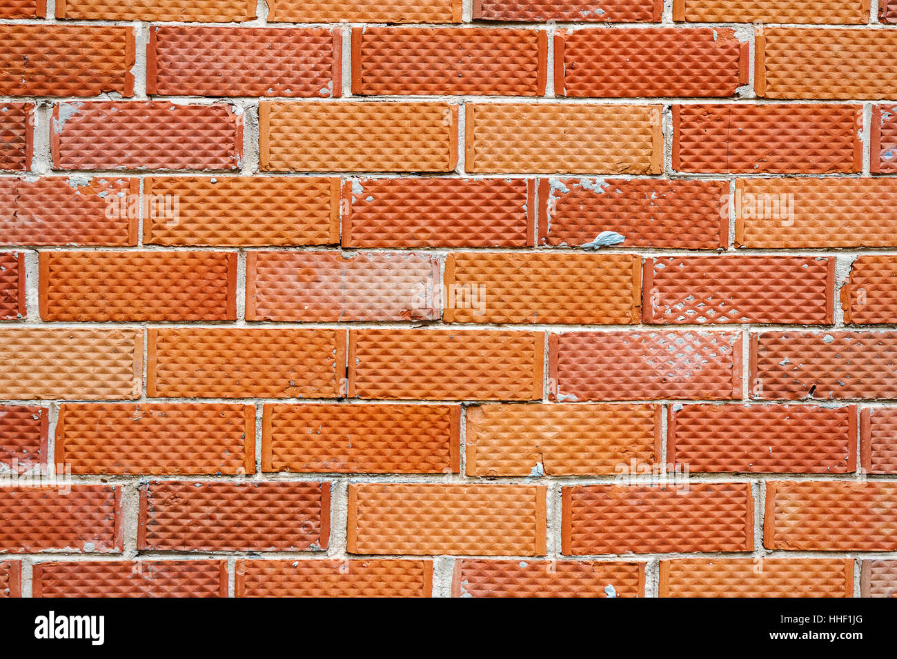 Background of old red and dotted brick wall texture, abstract ...