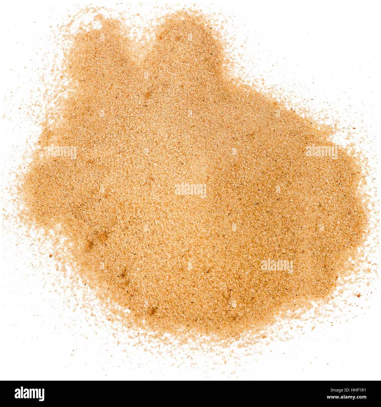 Pile of yellow sand isolated on white background Stock Photo - Alamy