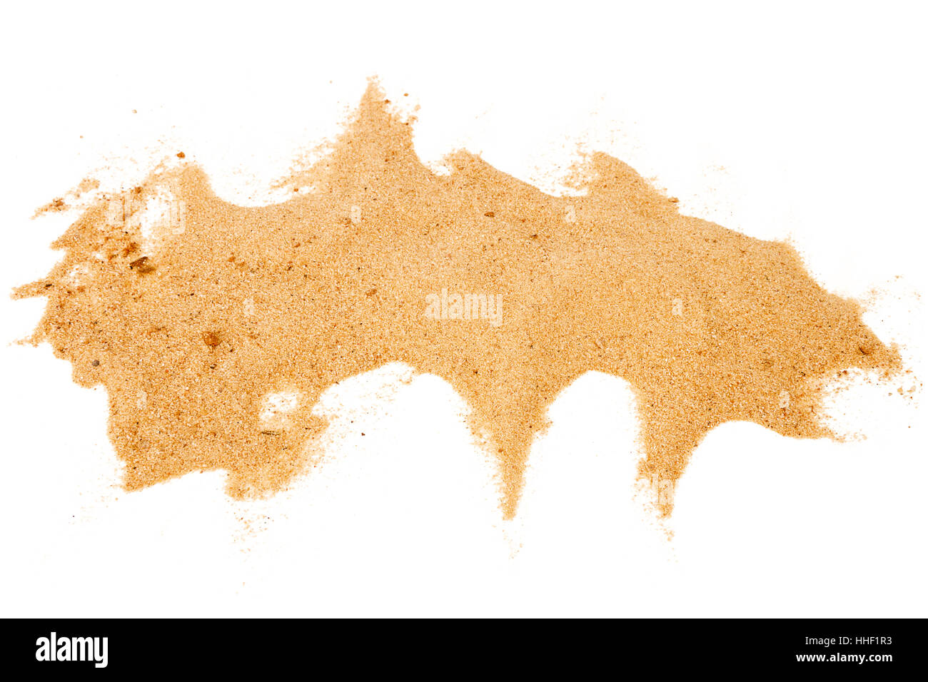 Pile of yellow sand isolated on white background Stock Photo - Alamy