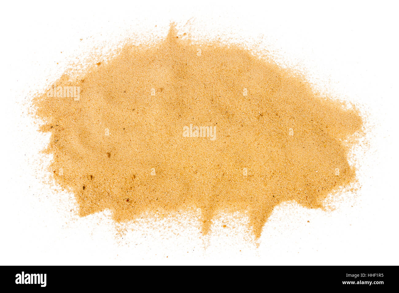 Pile of yellow sand isolated on white background Stock Photo - Alamy