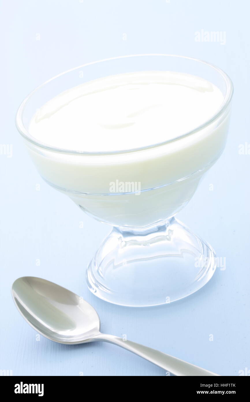 fresh and delicious creamy yogurt, healthy smooth snack, perfect at any ...