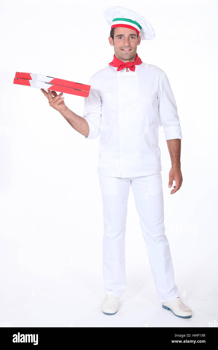 male, masculine, pizza, italian, chef, possession, holding, italy, two ...