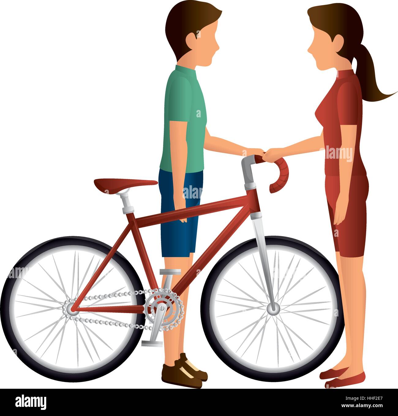 Athlete figure human bicycle icon Stock Vector Images - Alamy