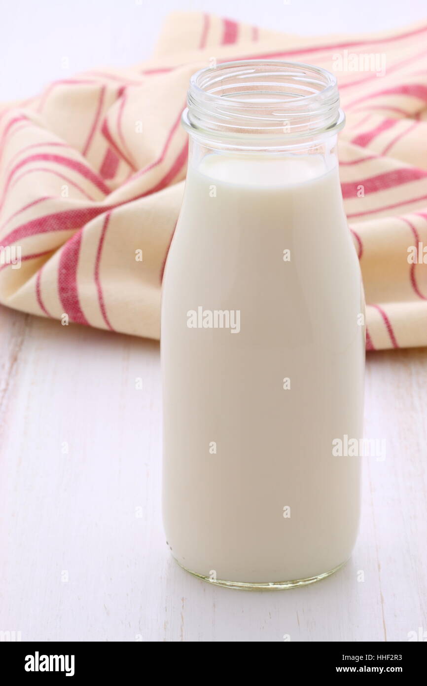 Delicious fresh milk, one of the primary sources of nutrition Stock ...