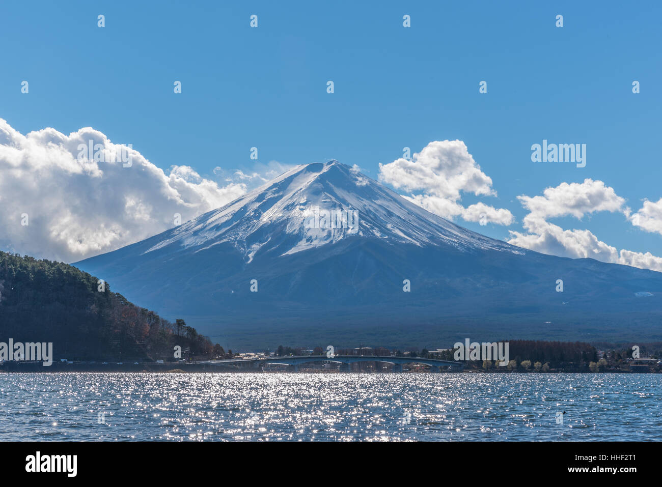 View of Mount Fuji with blue sky Stock Photo - Alamy