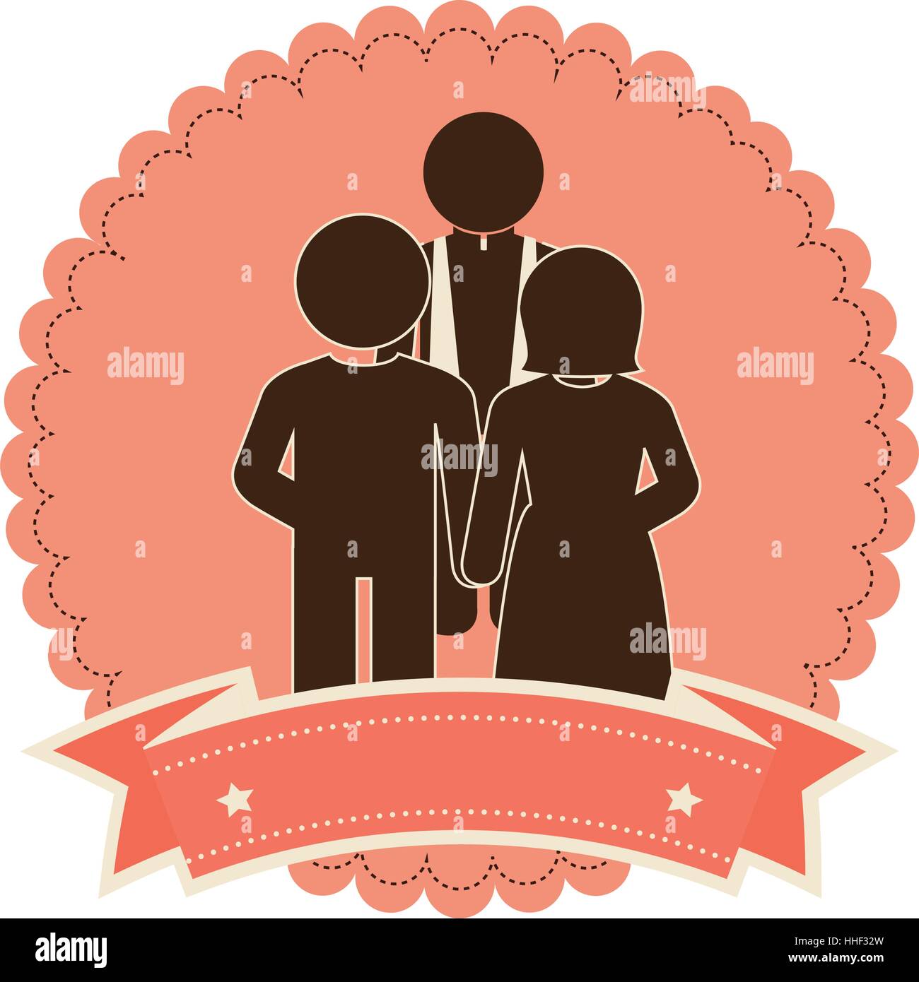 just married couple card vector illustration design Stock Vector Image ...