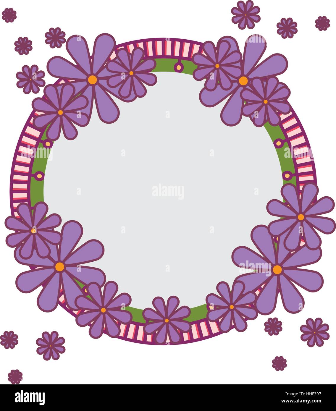 floral cute frame decorative vector illustration design Stock Vector ...